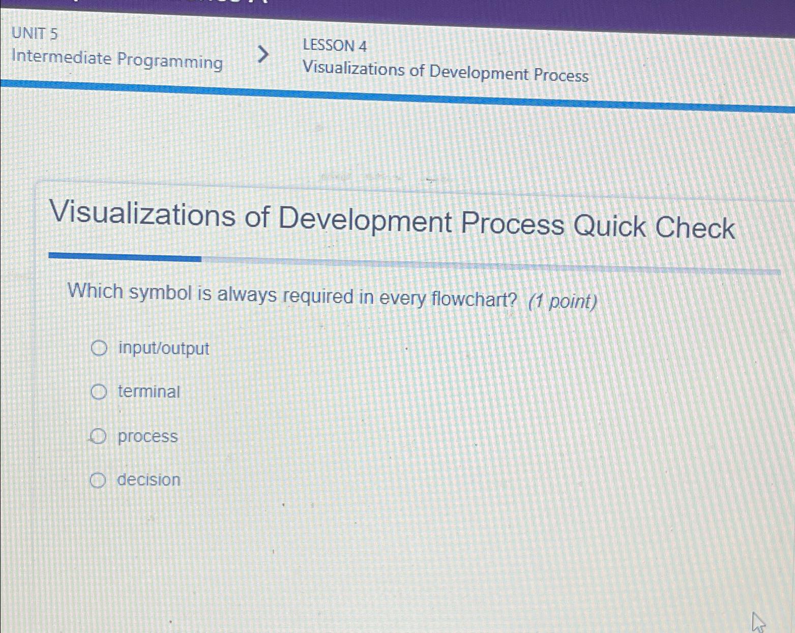 Solved Unit 5lesson 4intermediate Programmingvisualizations 