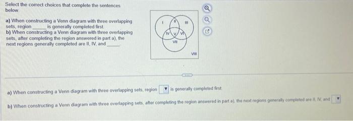 Solved Select the correct choices that complete the | Chegg.com