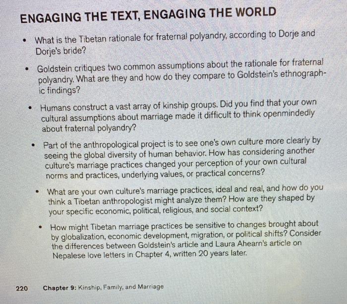 Solved ENGAGING THE TEXT, ENGAGING THE WORLD What is the | Chegg.com