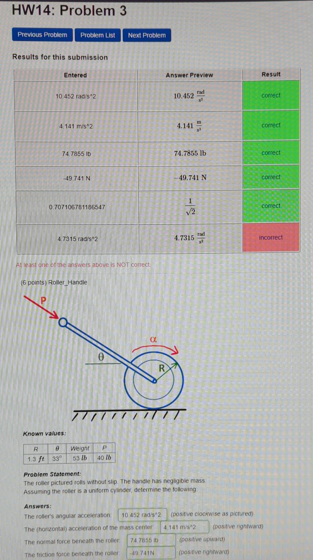 Solved HW14: Problem 3 Previous Problem Problem List Next | Chegg.com