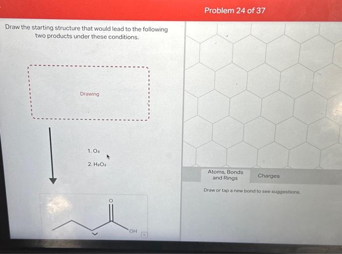 Solved Problem 26 of 37 Draw the major product of this | Chegg.com