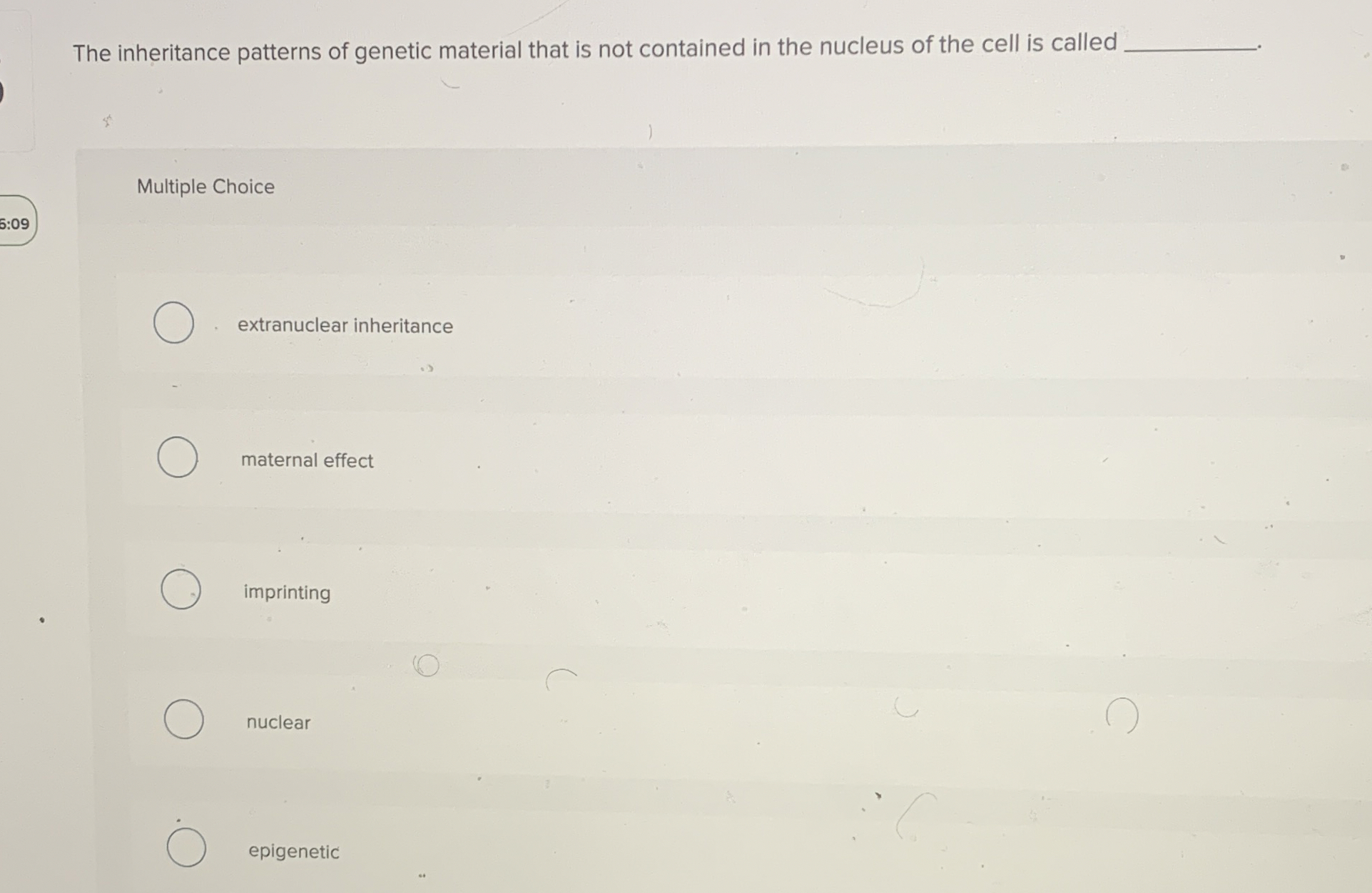 Solved The inheritance patterns of genetic material that is | Chegg.com