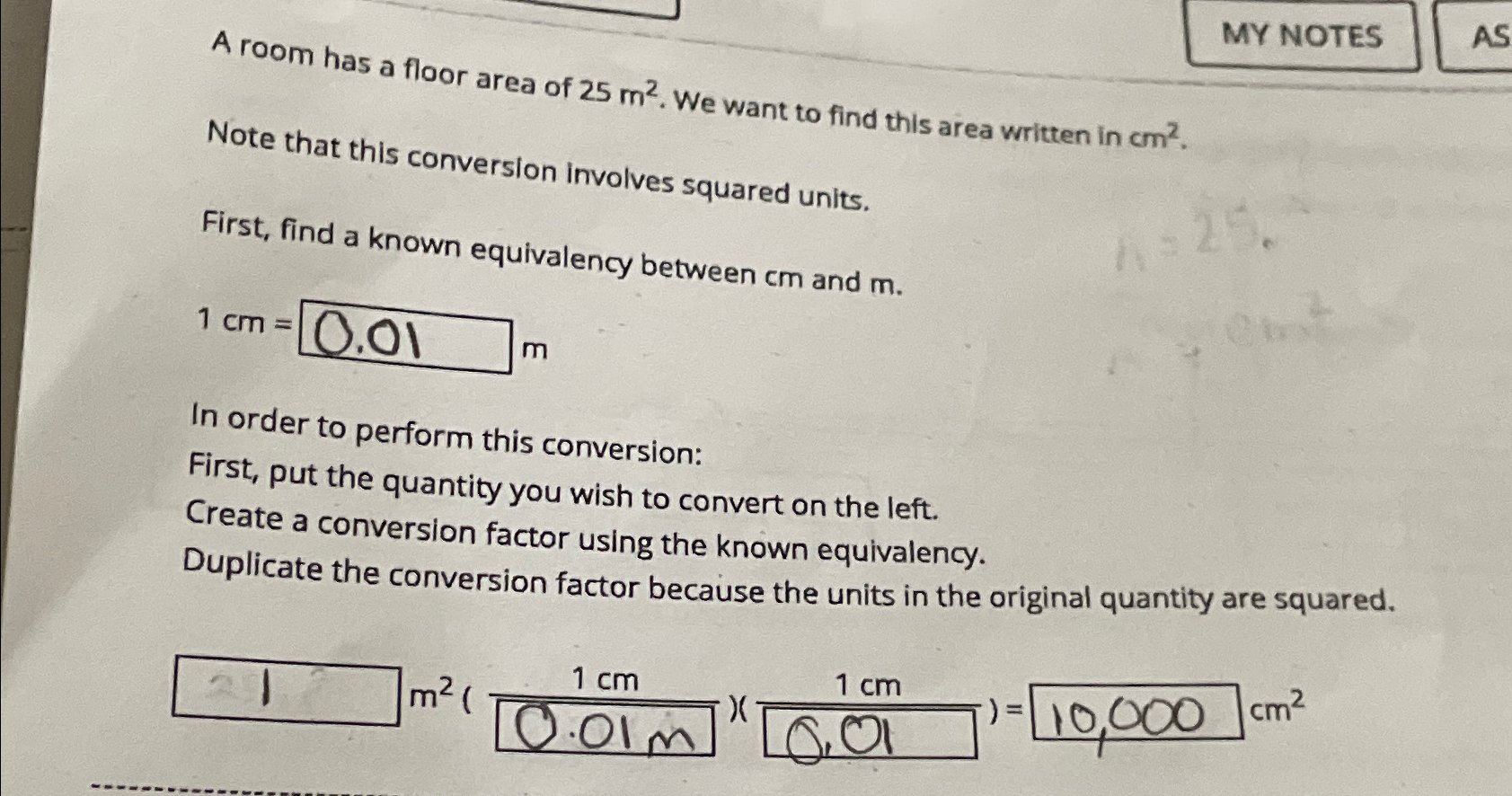 Solved A room has a floor area of 25m2. ﻿We want to find | Chegg.com