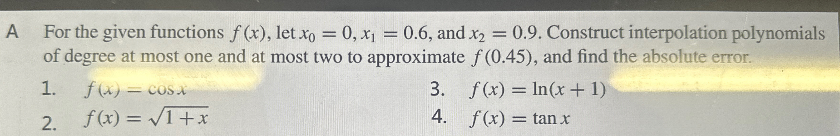Using geogebra to construct a lagrange polynomial | Chegg.com