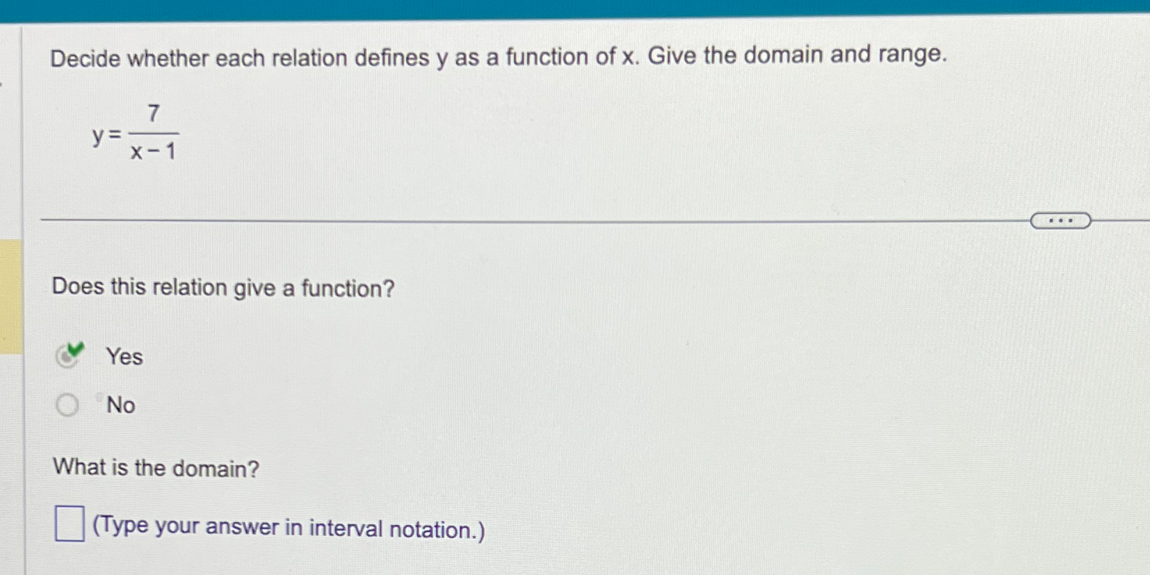 Solved Decide Whether Each Relation Defines Y ﻿as A Function