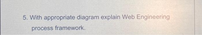 Solved 5. With appropriate diagram explain Web Engineering | Chegg.com