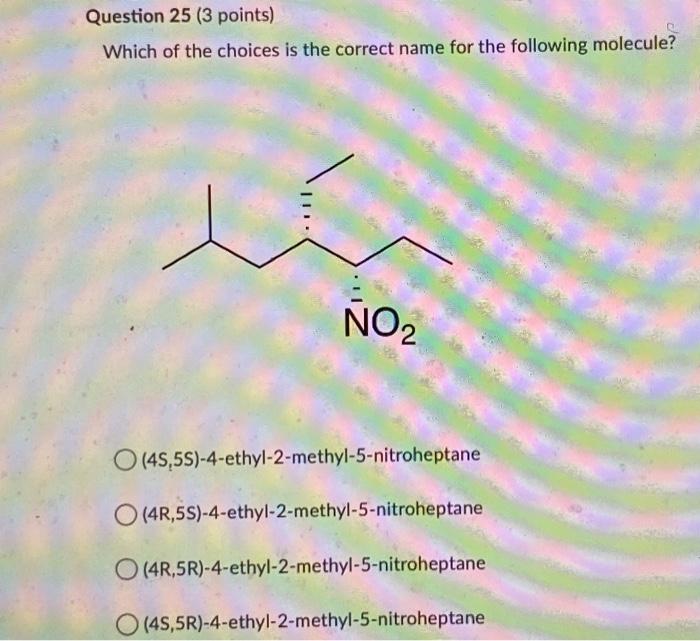 Solved Question 25 (3 points) Which of the choices is the | Chegg.com