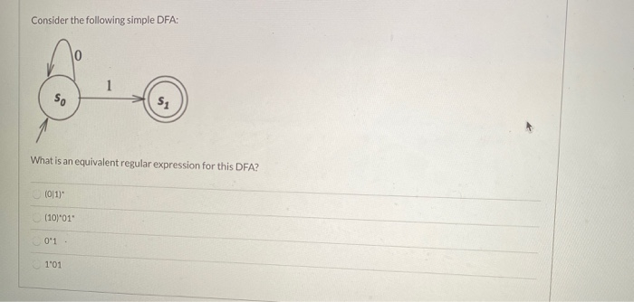 Solved Consider the following simple DFA: What is an | Chegg.com