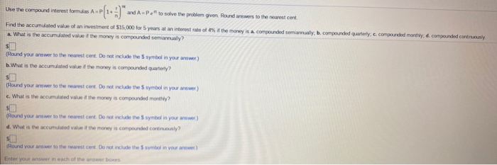 Solved Use the compound interest formulas A-P1 and AEP" to | Chegg.com