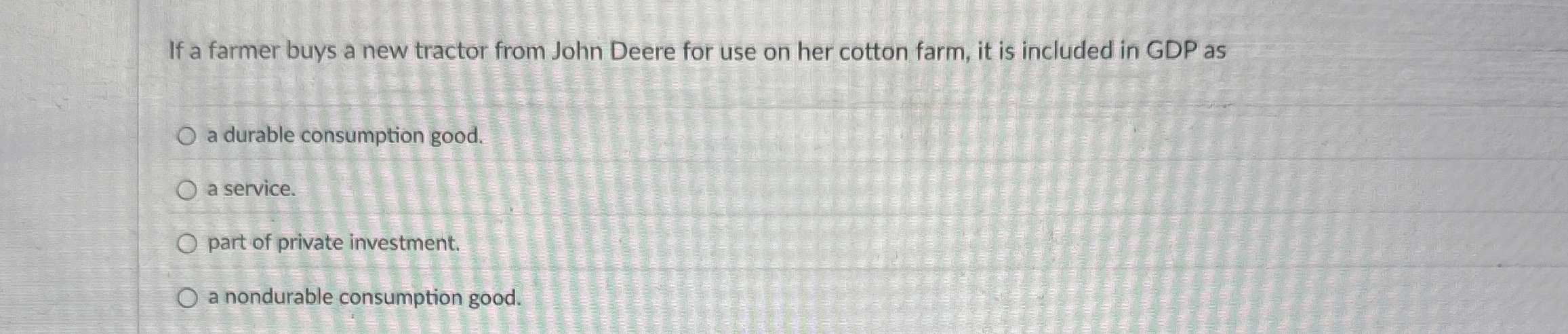 Solved If a farmer buys a new tractor from John Deere for | Chegg.com