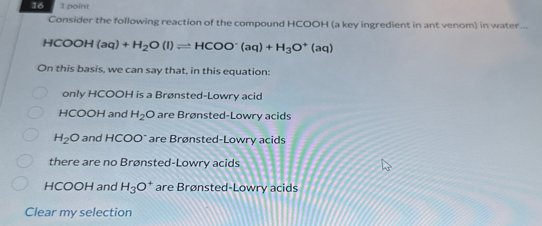 Solved 161 ﻿pointConsider the following reaction of the | Chegg.com