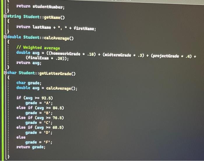 Solved student.h is the header file. Student.ccp is the | Chegg.com
