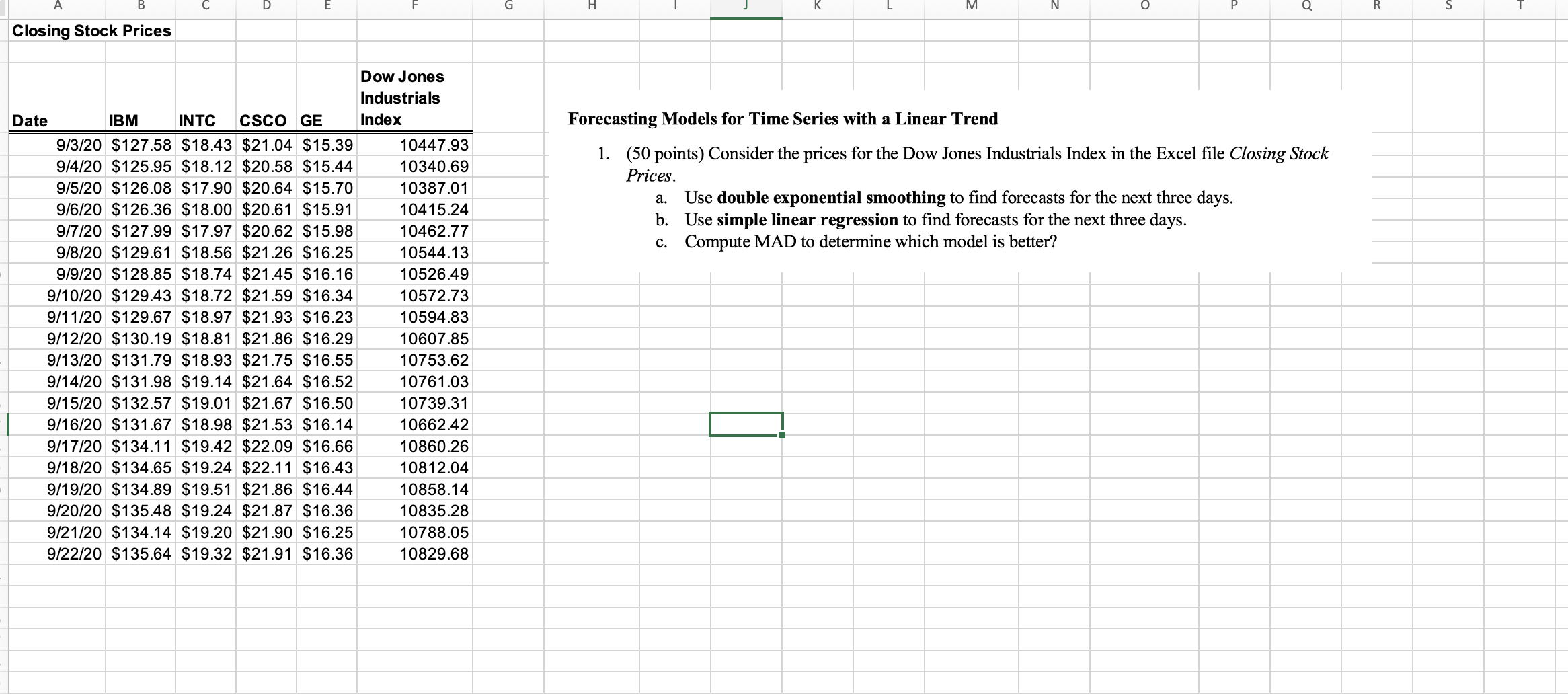 Solved Forecasting Models for Time Series with a Linear | Chegg.com