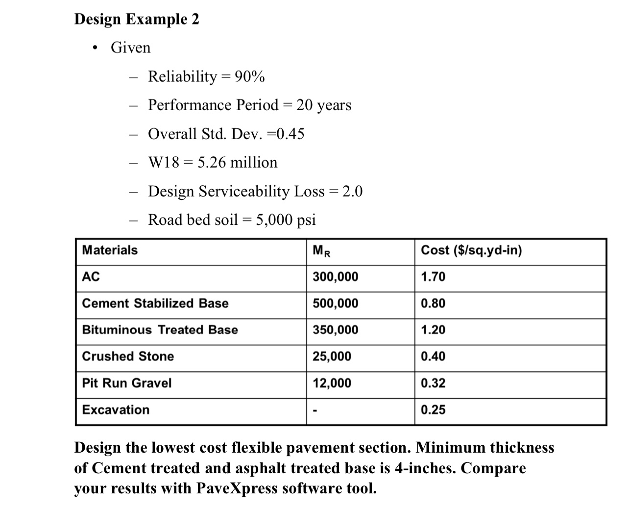 Solved Design Example 2GivenReliability =90%Performance | Chegg.com
