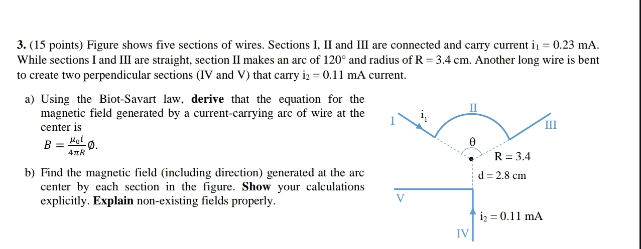 Solved ( 15 ﻿points) ﻿Figure shows five sections of wires. | Chegg.com