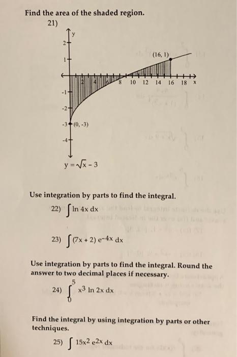 Solved Use the definite integral to find the area between | Chegg.com