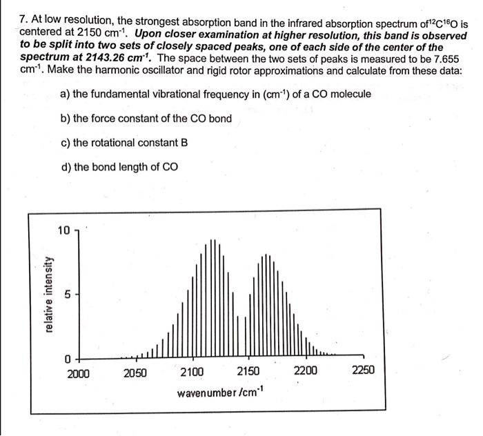Solved show details work please a) 2143.26 cm-1b) k= 1861 | Chegg.com
