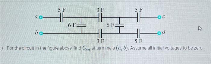 Solved For the circuit in the figure above, find Ceq at | Chegg.com