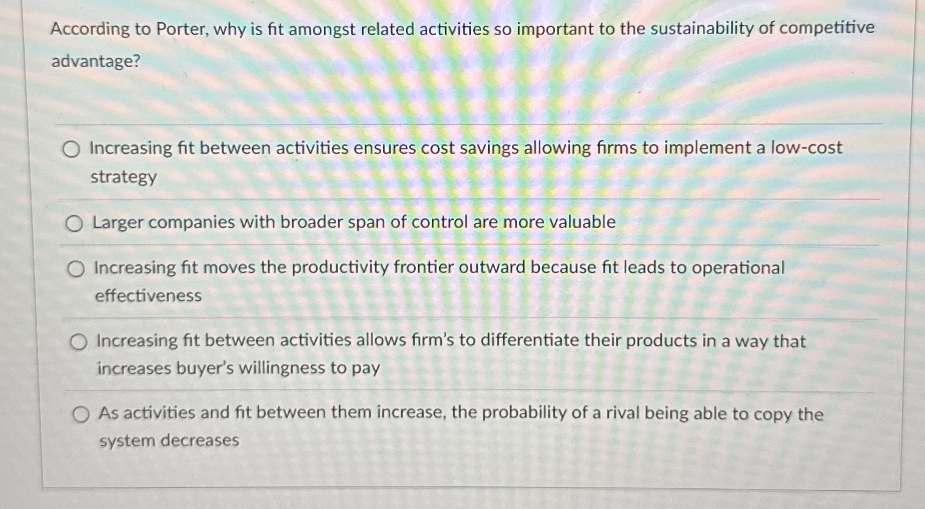 Solved According to Porter, why is fit amongst related | Chegg.com