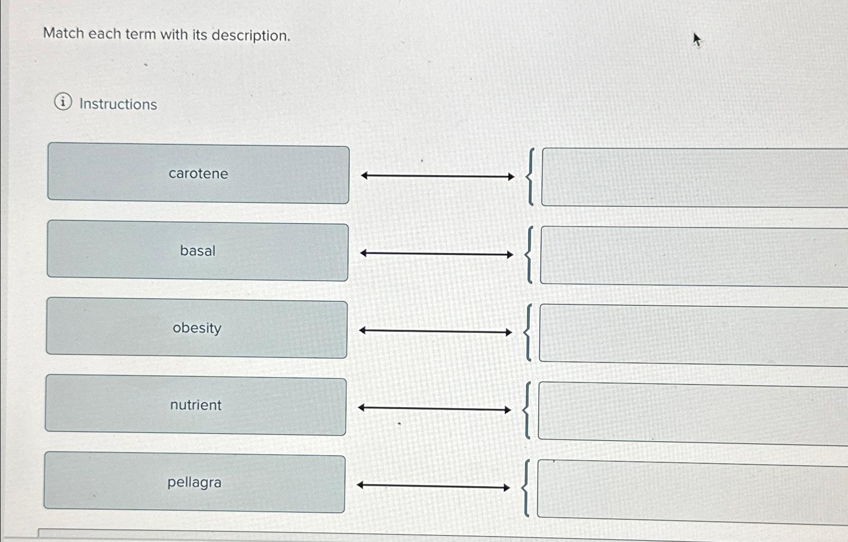 Solved Match each term with its | Chegg.com