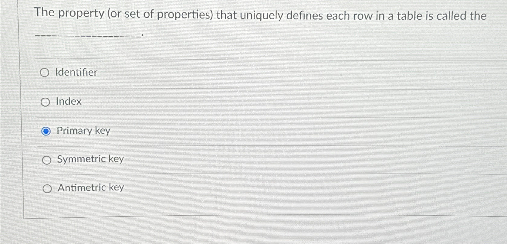 Solved The property (or set of properties) ﻿that uniquely | Chegg.com