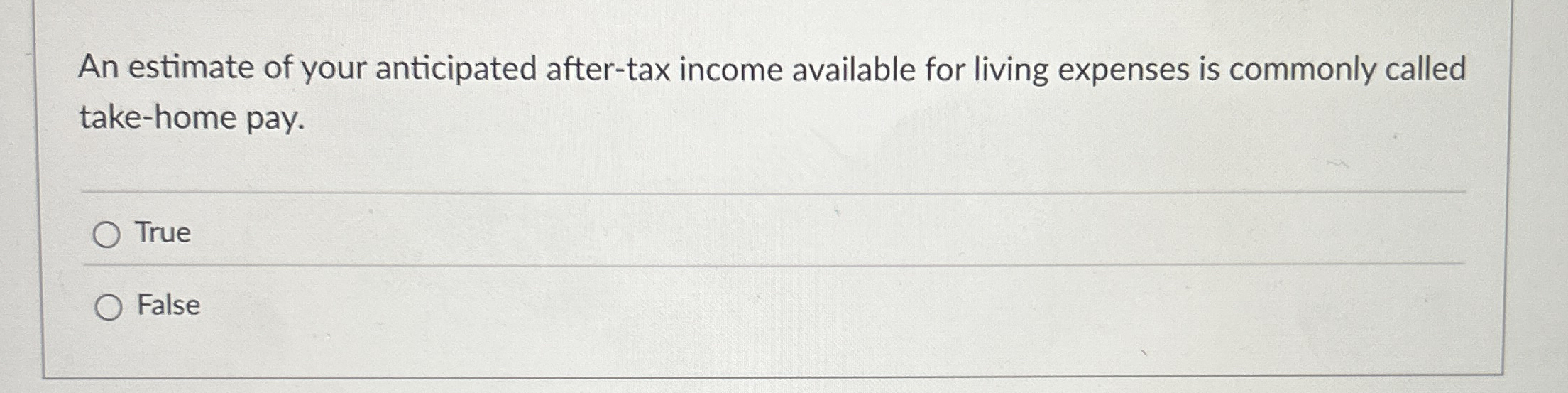 Solved An estimate of your anticipated after-tax income | Chegg.com