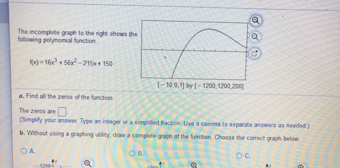 Solved The incomplete graph to the right shows the following | Chegg.com