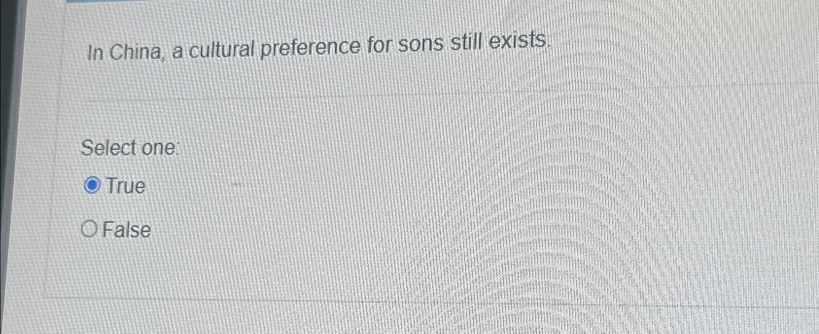 Solved In China, a cultural preference for sons still | Chegg.com