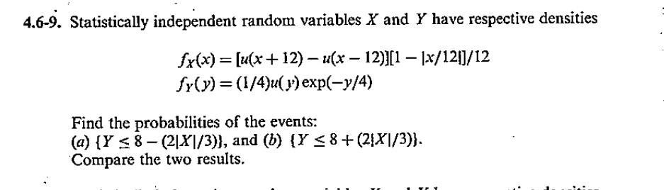 Solved 4.6-9. Statistically independent random variables X | Chegg.com