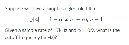 Solved Suppose we have a simple single-pole | Chegg.com