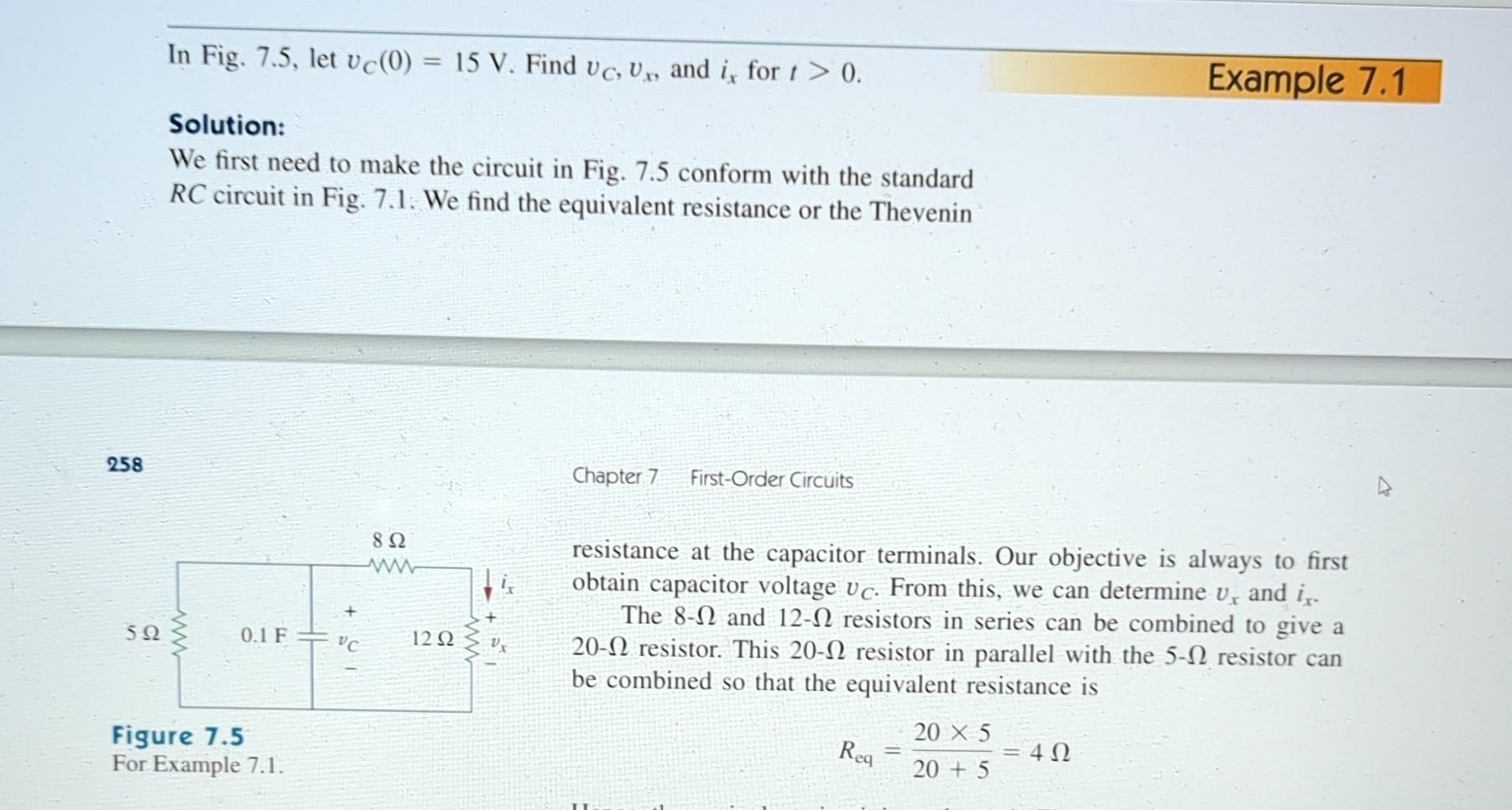 Solved resistance at the capacitor terminals. Our objective | Chegg.com