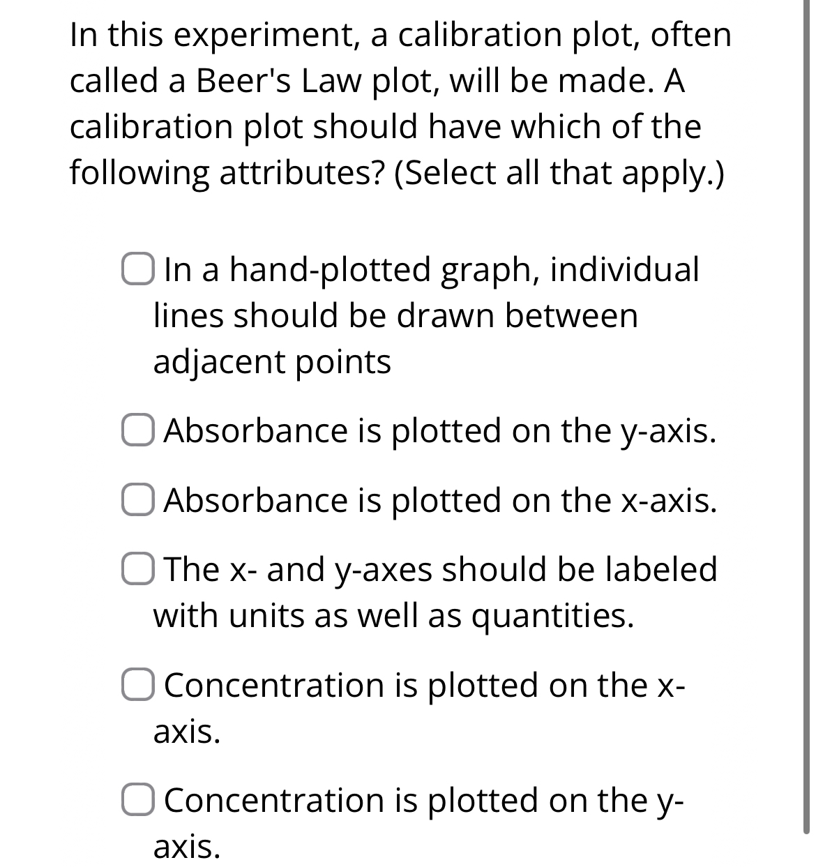 Solved In this experiment, a calibration plot, often called | Chegg.com
