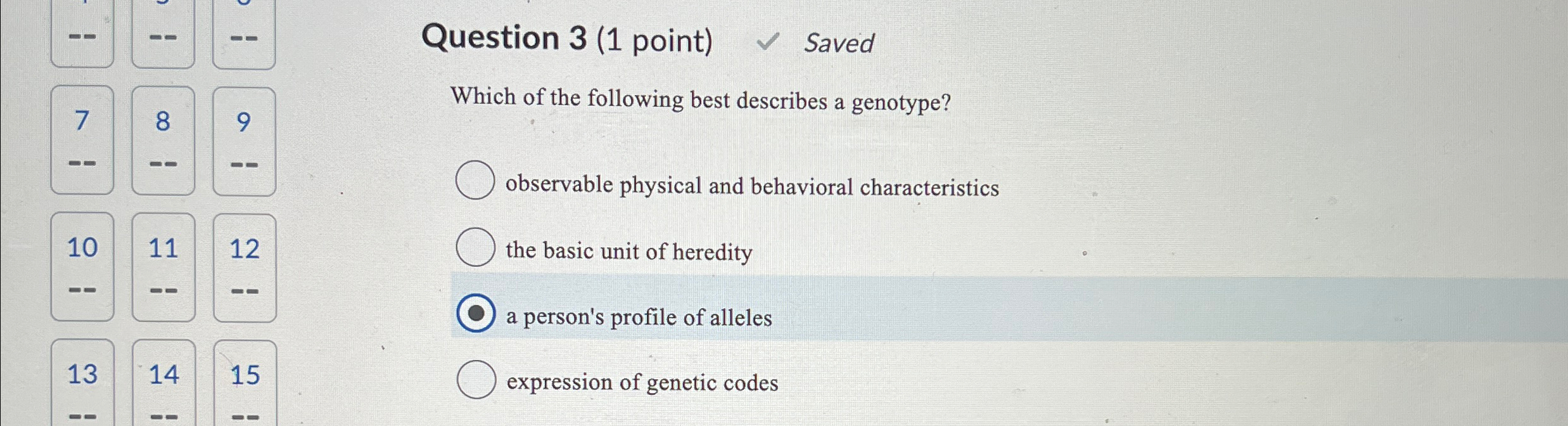 Solved Question 3 (1 ﻿point)SavedWhich of the following best | Chegg.com