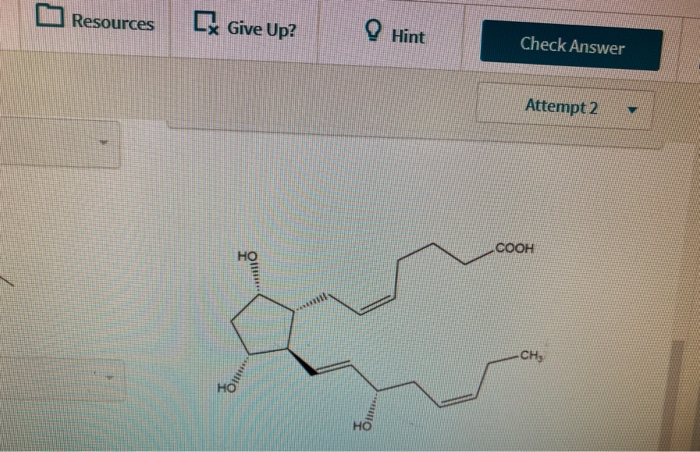 Solved Resources [ Give Up? Hint Check Answer Attempt 2 COOH | Chegg.com