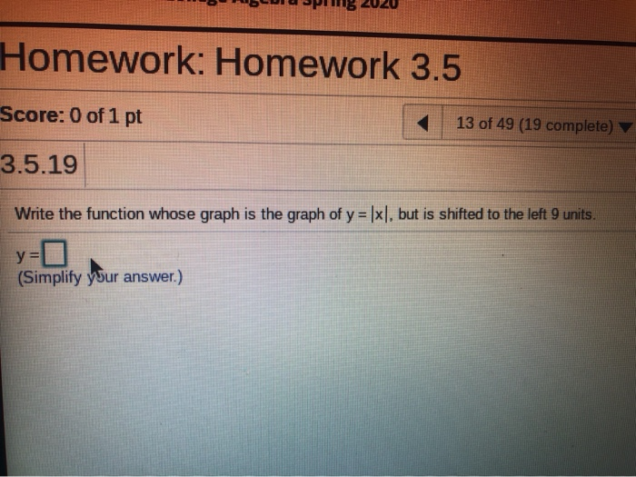 Solved Write The Function Whose Graph Is The Graph Of Yx 7143