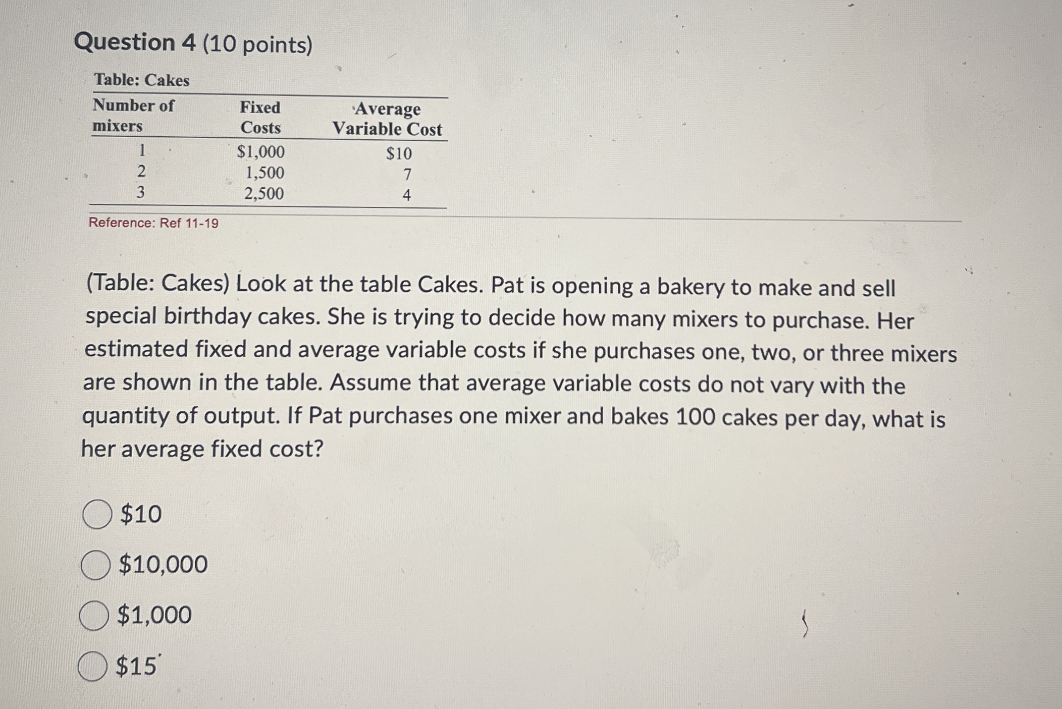Solved Question 4 (10 ﻿points)\table[[\table[[Table: | Chegg.com