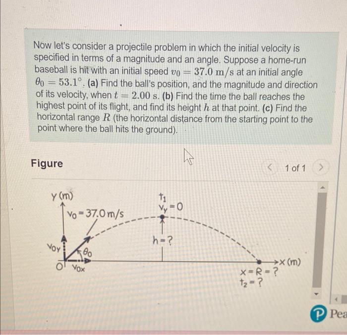 Solved Now let's consider a projectile problem in which the | Chegg.com
