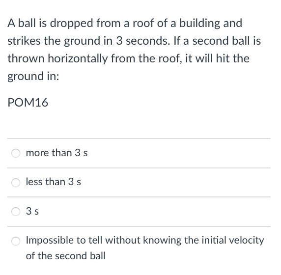 Solved A ball is dropped from a roof of a building | Chegg.com