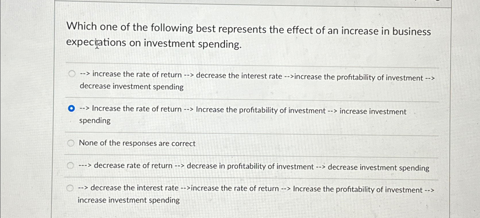 Solved Which one of the following best represents the effect | Chegg.com
