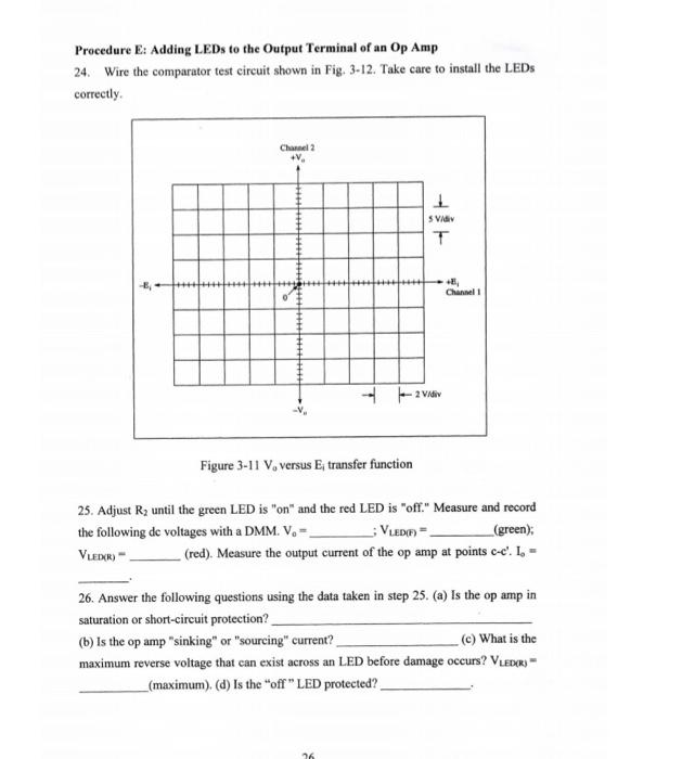 Solved Procedure E: Adding LEDs to the Output Terminal of an | Chegg.com