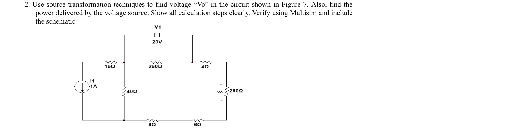 Solved Use source transformation techniques to find voltage | Chegg.com
