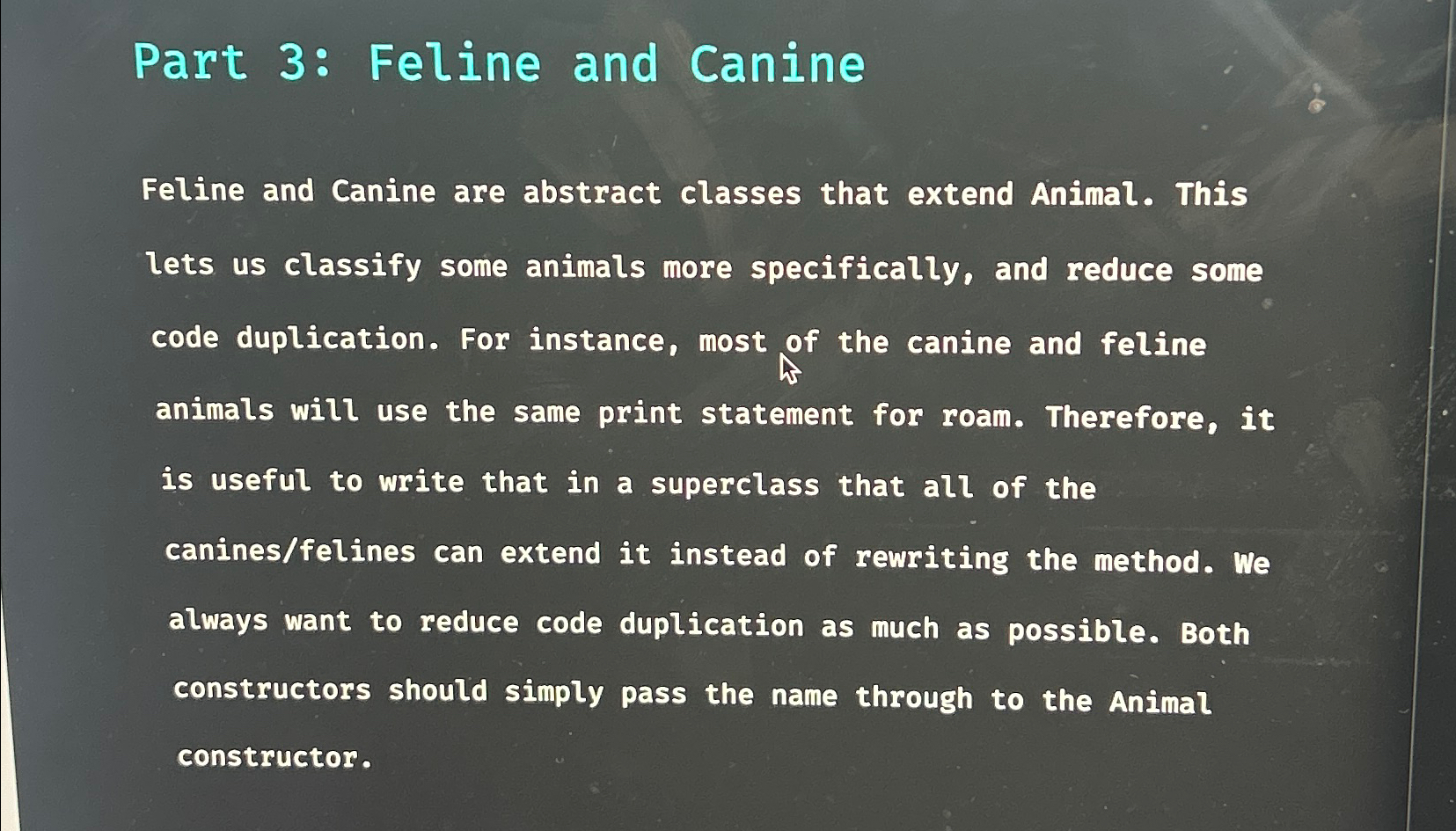 Solved Part 3: Feline and CanineFeline and Canine are | Chegg.com
