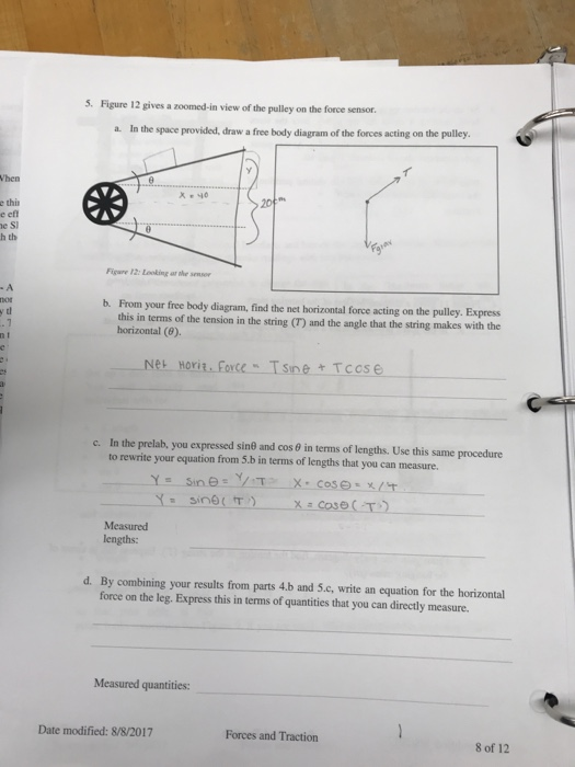 Solved 5. Figure 12 gives a zoomed-in view of the pulley on | Chegg.com