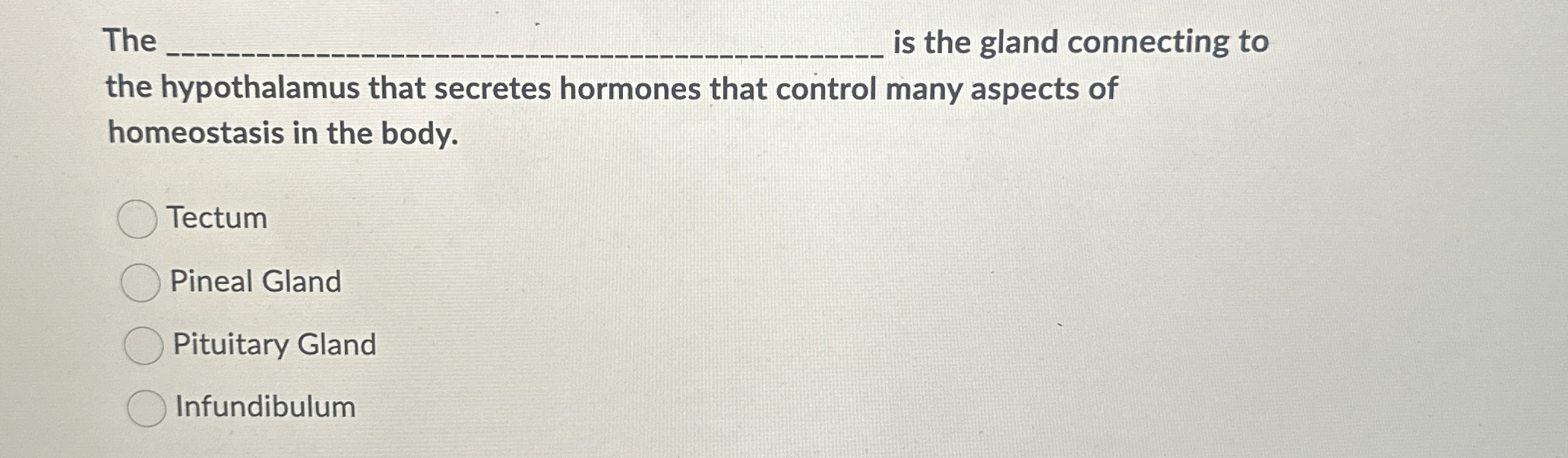 High Quality SOLUTION The q, ﻿is the gland connecting to the ...