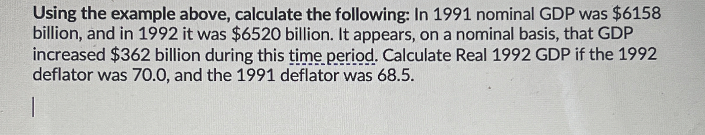 Solved How to solve Using the example above, calculate the | Chegg.com