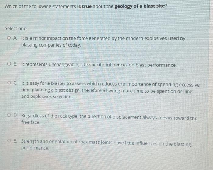Selection of an initiation system for a blasting | Chegg.com