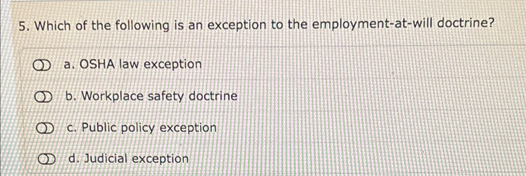 Solved Which of the following is an exception to the | Chegg.com