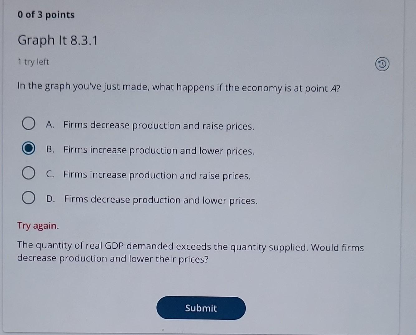 In the graph you've just made, what happens if the | Chegg.com