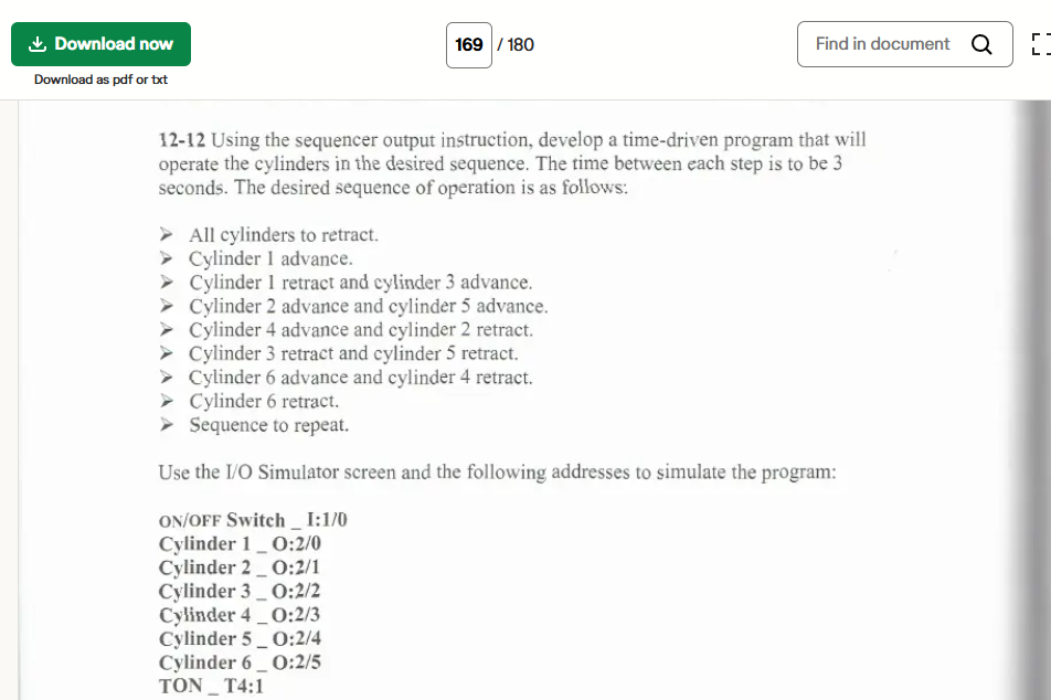 Solved 12-12 ﻿Using the sequencer output instruction, | Chegg.com