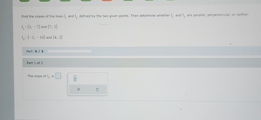 Solved Find the slopes of the lines I1 ﻿and I2 ﻿defined by | Chegg.com